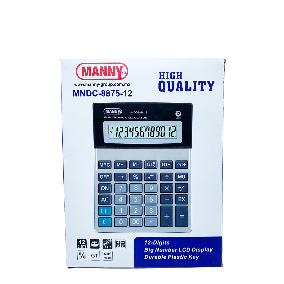Calculadora MNDC-8875-12 – Manny Distribuciones
